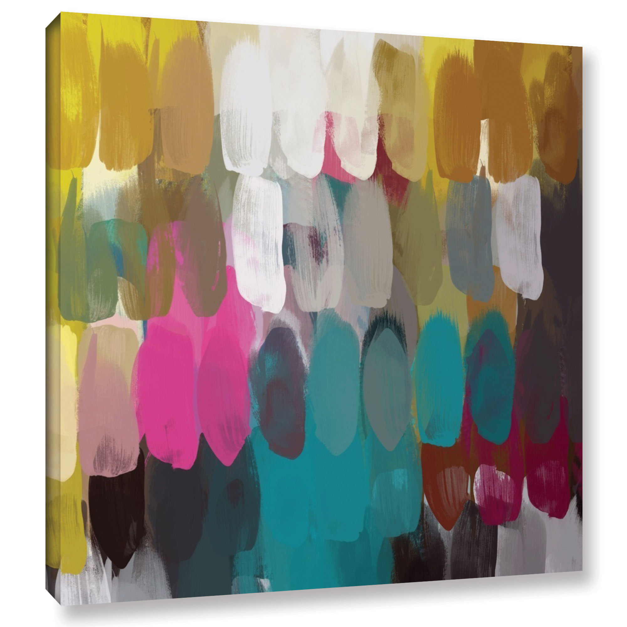 Wrought Studio™ 'Abstract Rhythms No 166' Painting Print on Wrapped Canvas | Wayfair